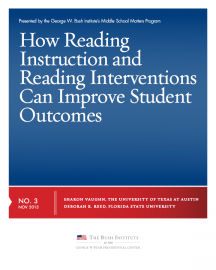Research-Based Reading Instructional Practices – MIDDLE SCHOOL MATTERS