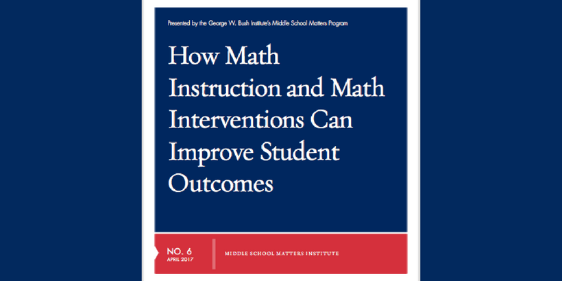 Math Research-to-Practice Brief - MIDDLE SCHOOL MATTERS